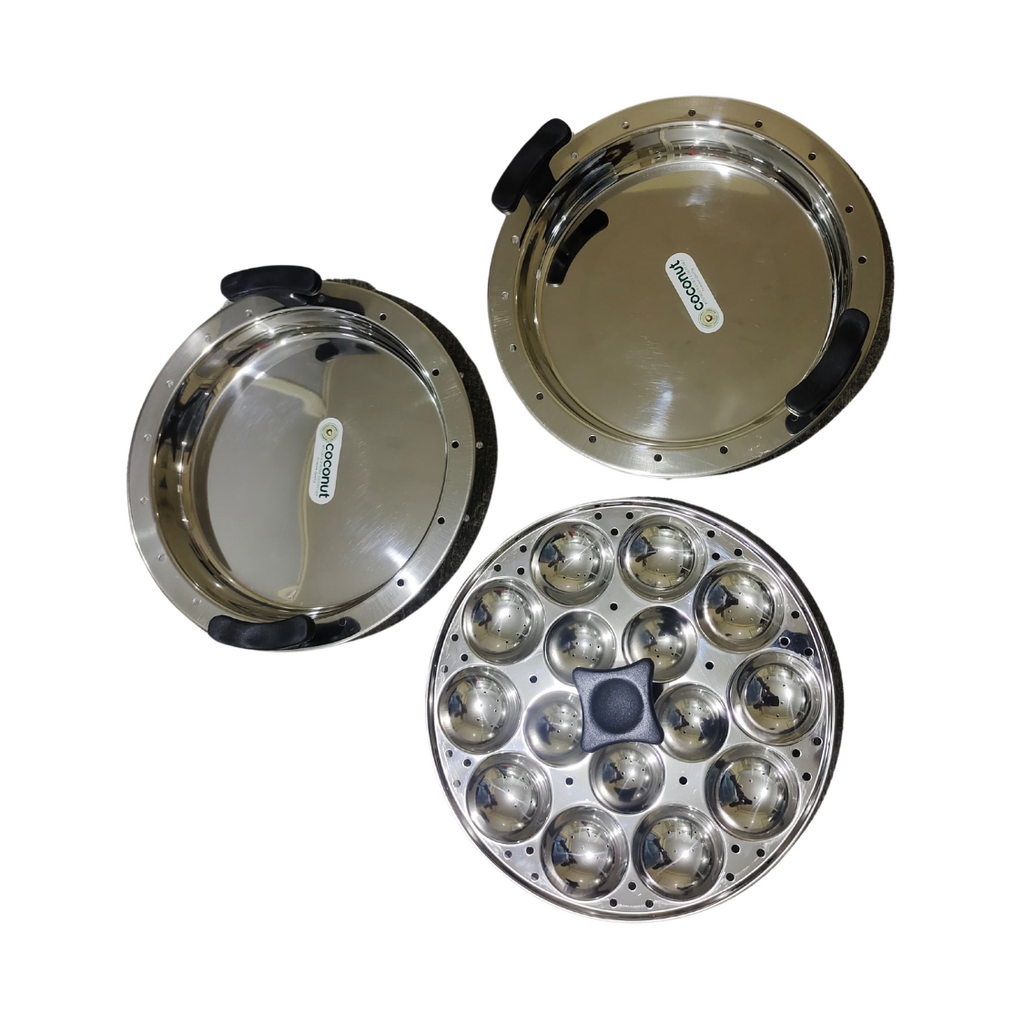 Coconut Stainless Steel Multipurpose Steamer -Idli Steamer with dhokla ...