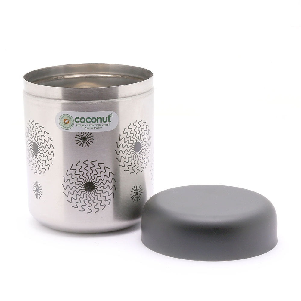 Coconut Stainless Steel Jumbo Matt -Tea/Coffee/Sugar/Masala Containers ...