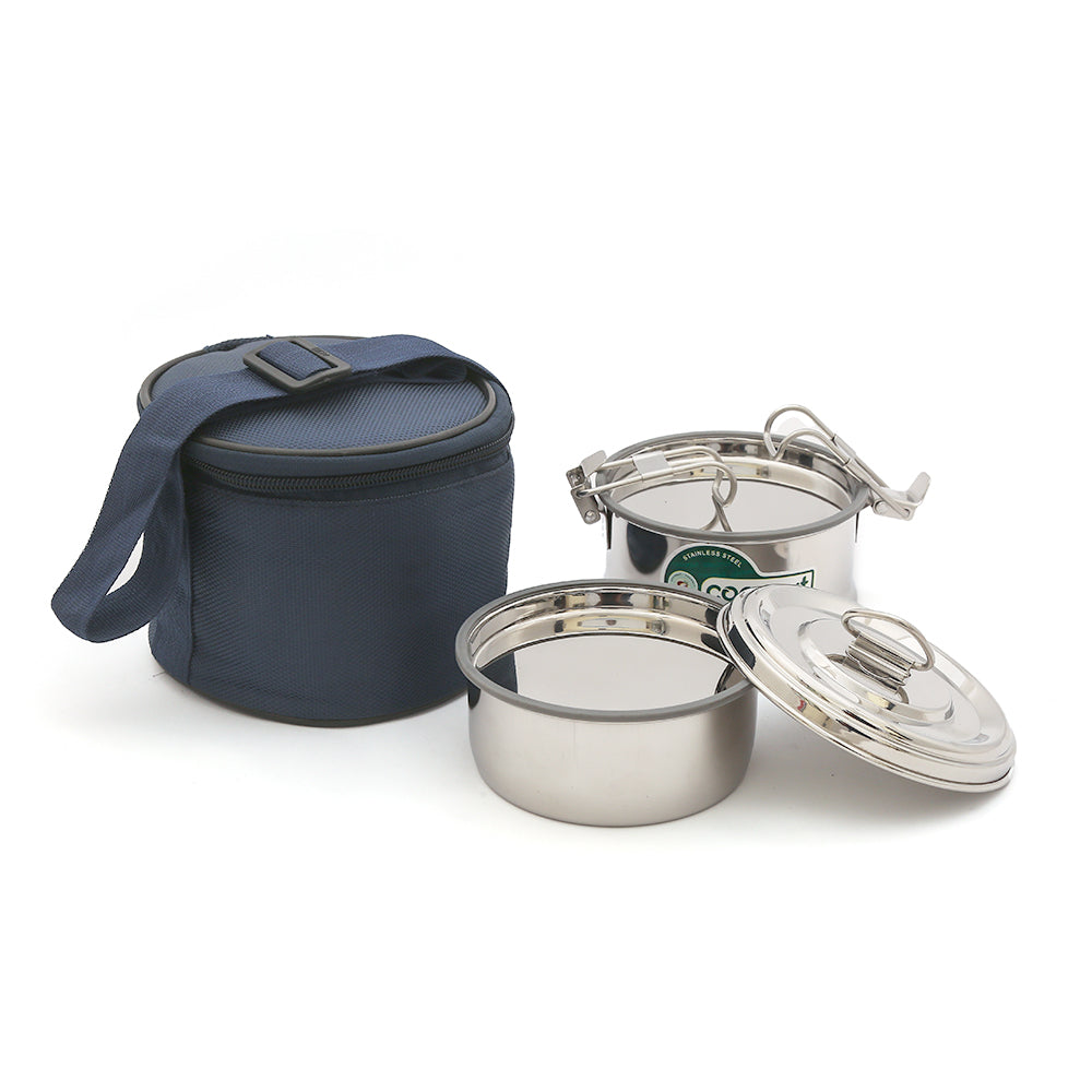 Coconut Stainless Steel Leakproof Double Decker Lunch Box - 1 Unit (2 ...