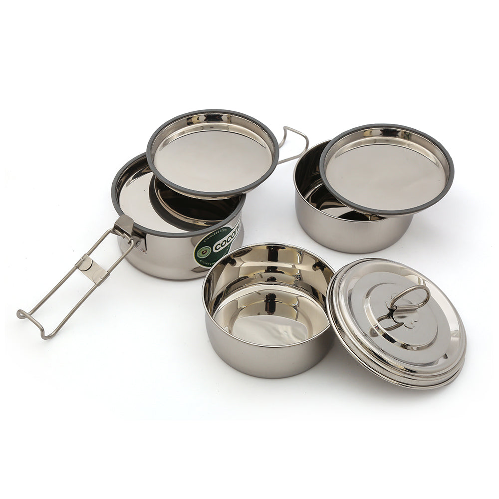 Coconut Stainless Steel Leakproof Triple Decker Lunch Box - 1 Unit (3 ...