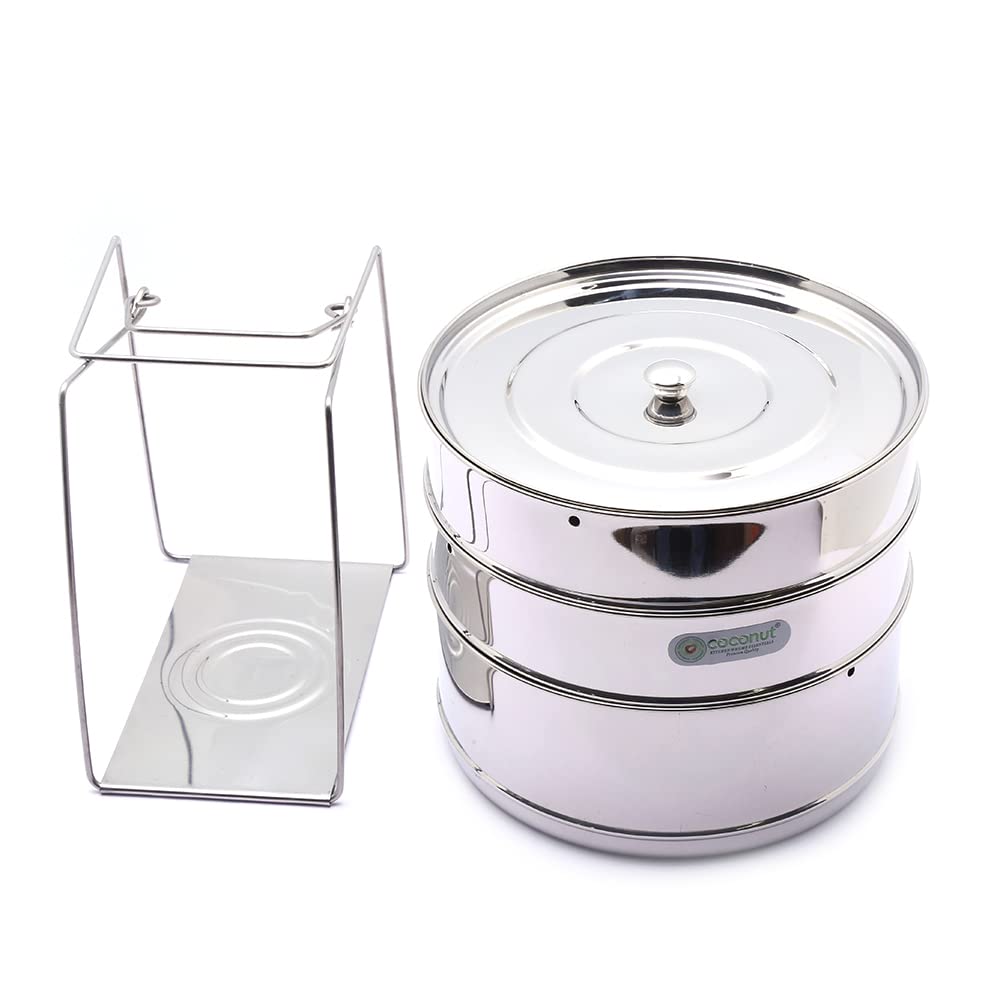 Coconut Stainless Steel Stackable Cooker Separator Containers for 10 l ...