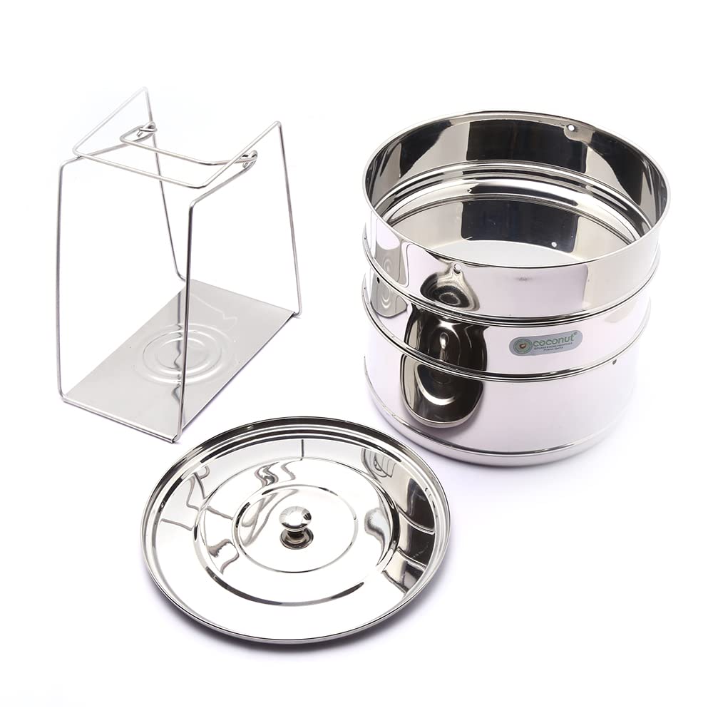 Coconut Stainless Steel Stackable Cooker Separator Containers for 10 l ...