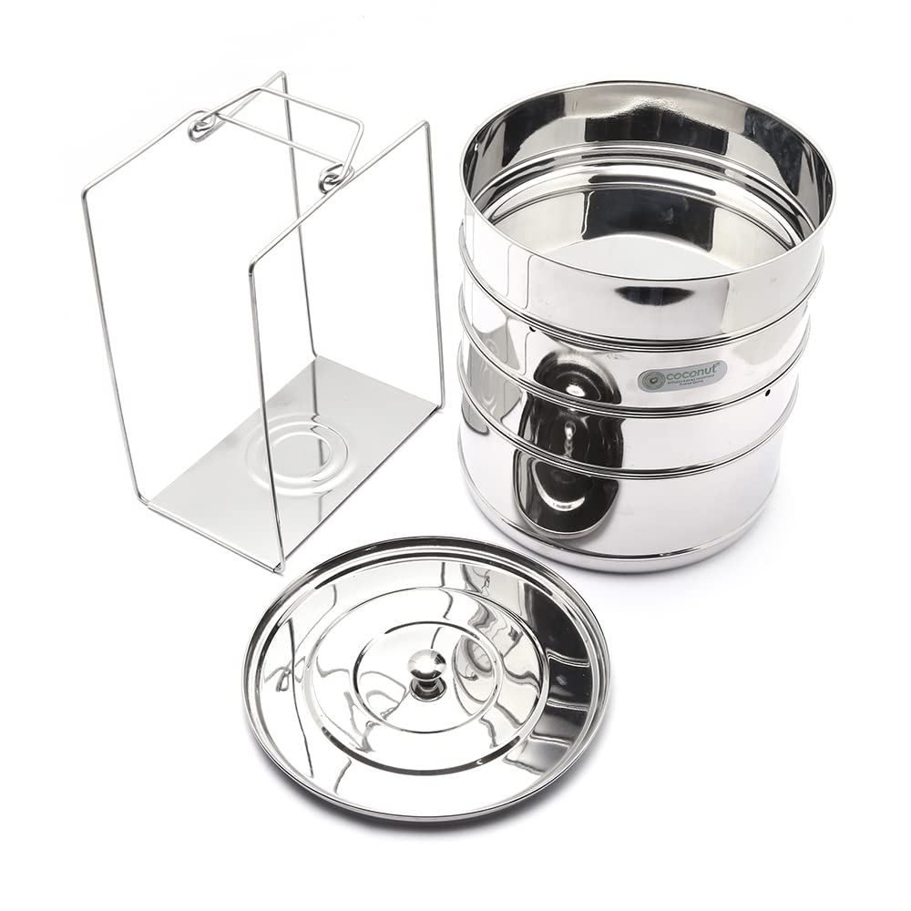 Coconut Stainless Steel Stackable Cooker Separator Containers for 12 l ...