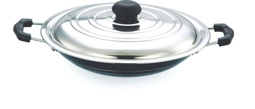 Coconut Appachatty Pan with Lid - Food Grade, Appam Pan with Lid / App ...