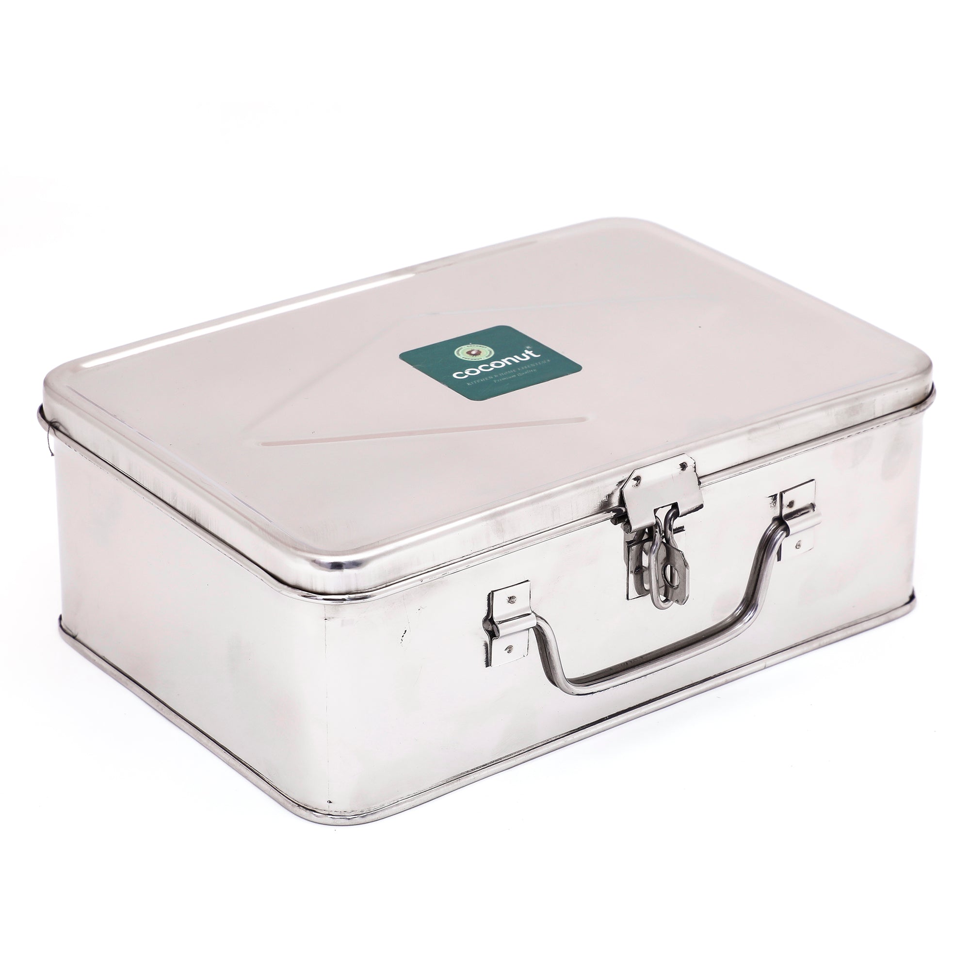 Coconut Stainless Steel Cash Box/Locker Box/Jewellery Box - Rectangle ...