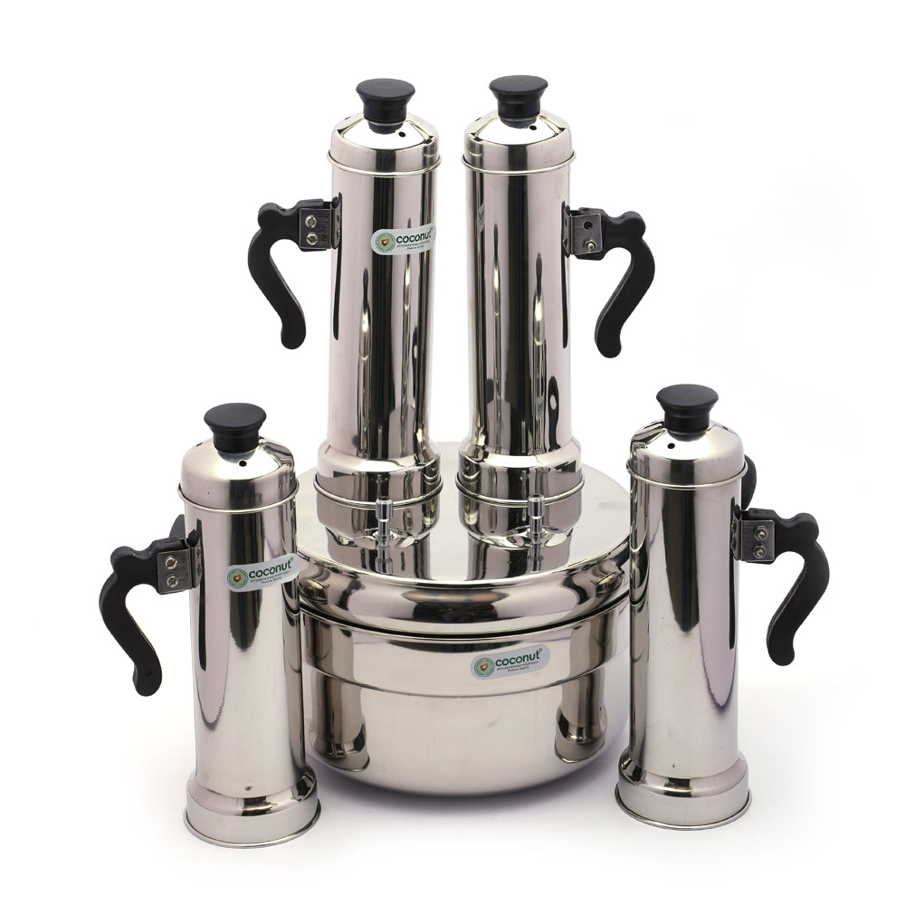 Coconut Stainless Steel Puttu Cooker With 4 Puttu Maker - 1 Unit ...