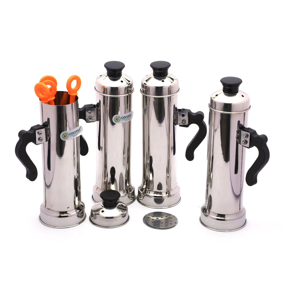 Coconut Stainless Steel Puttu Cooker With 4 Puttu Maker - 1 Unit ...