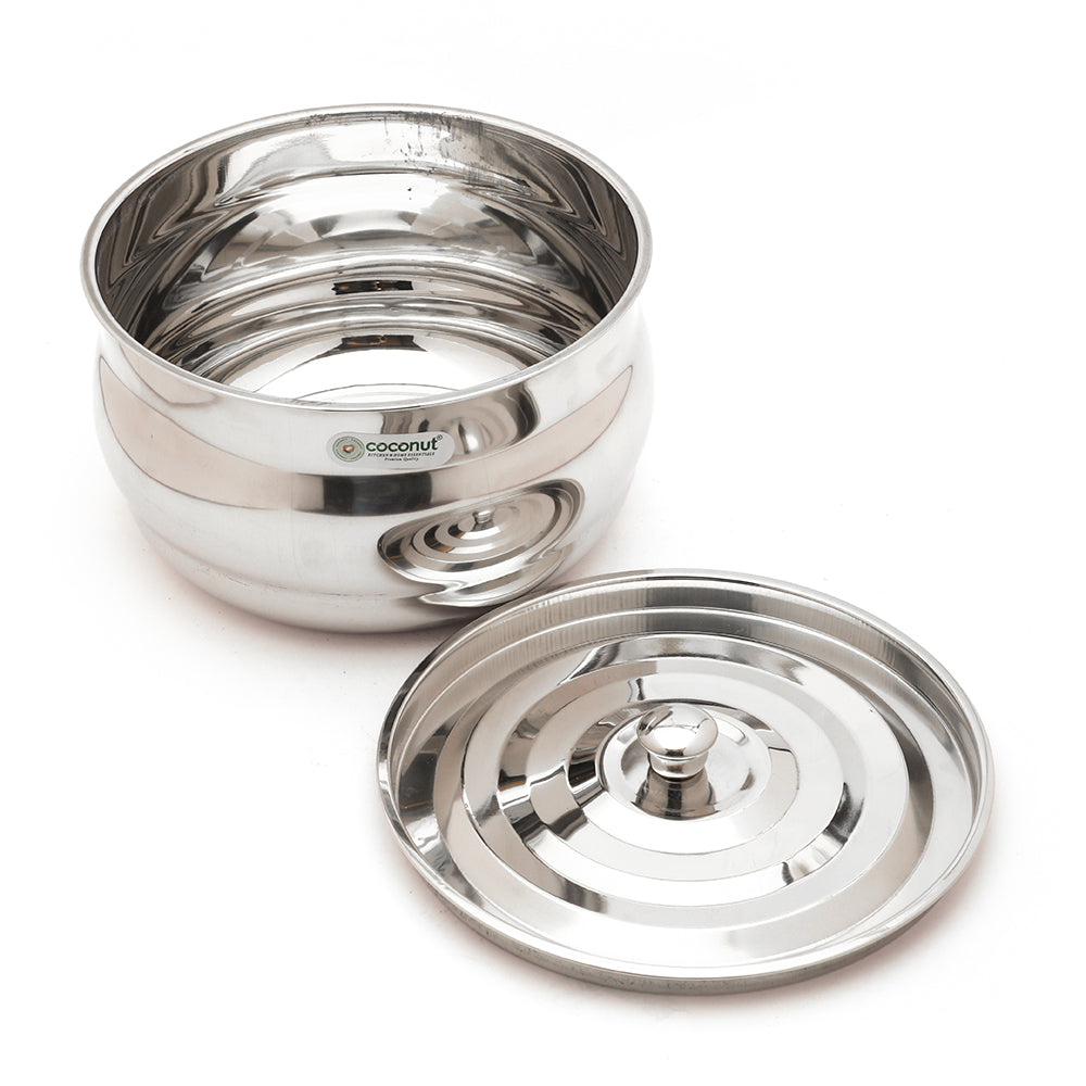 Coconut Stainless Steel Craze Handi With SS Lid For Cook n Serve - 1 U ...