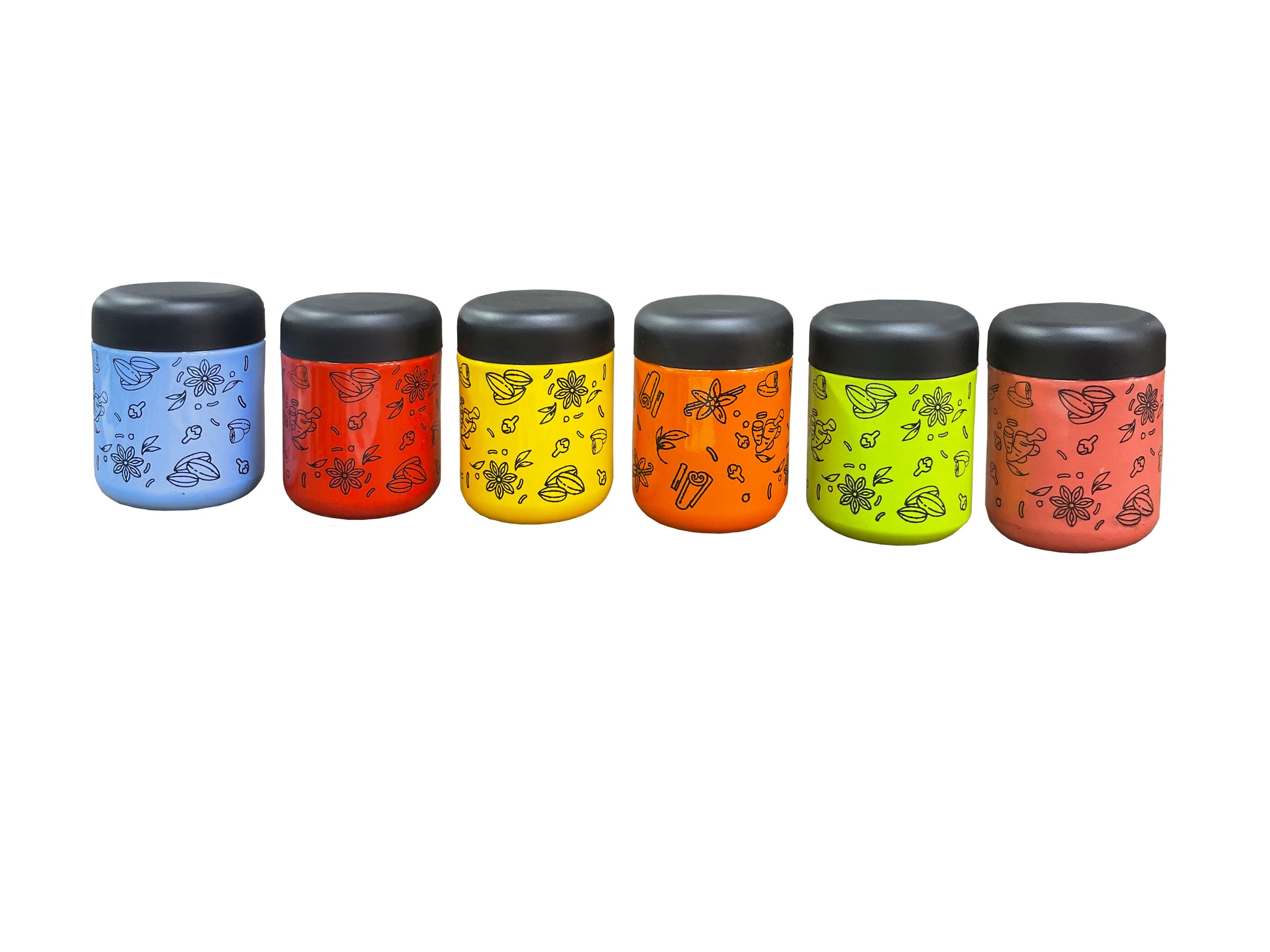 Coconut Stainless Steel - Multi Color Small Canisters | Jars | Storage ...