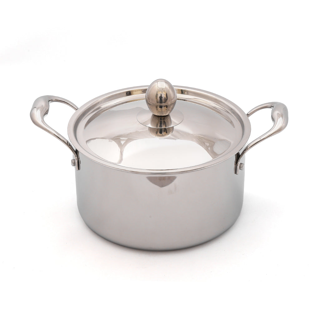 Coconut Triply Cookpot Stainless Steel Saucepot with Stainless Steel L ...