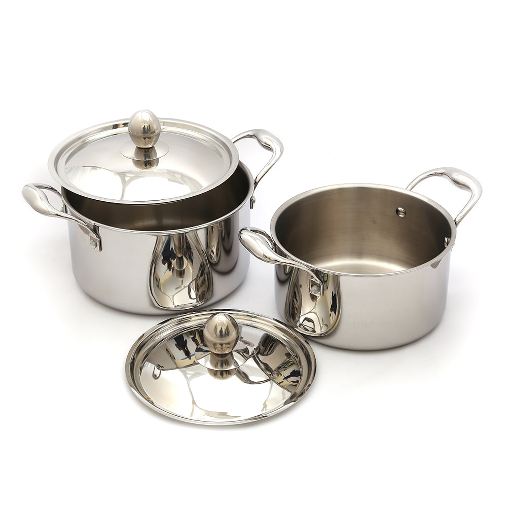 Coconut Triply Cookpot Stainless Steel Saucepot with Stainless Steel L ...