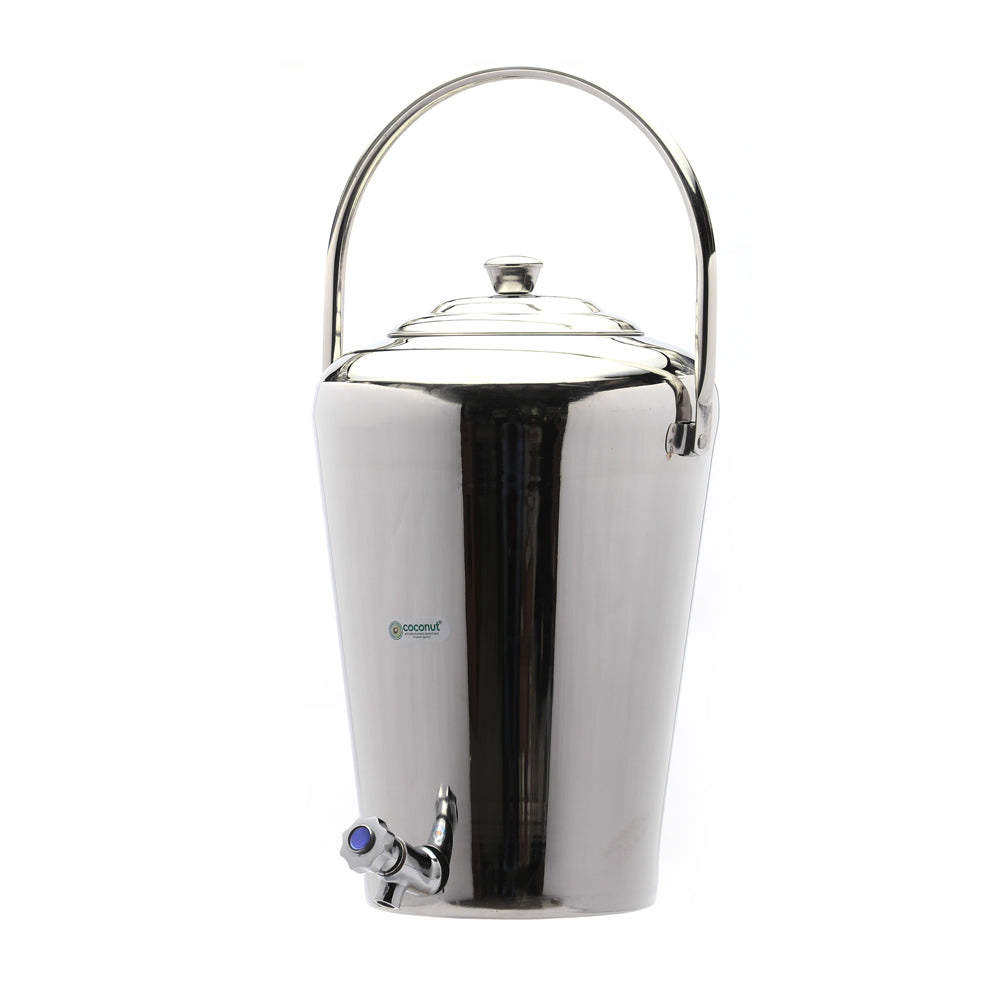 Coconut Stainless Steel - Vertical Water Pot Container with Tap | Capa ...