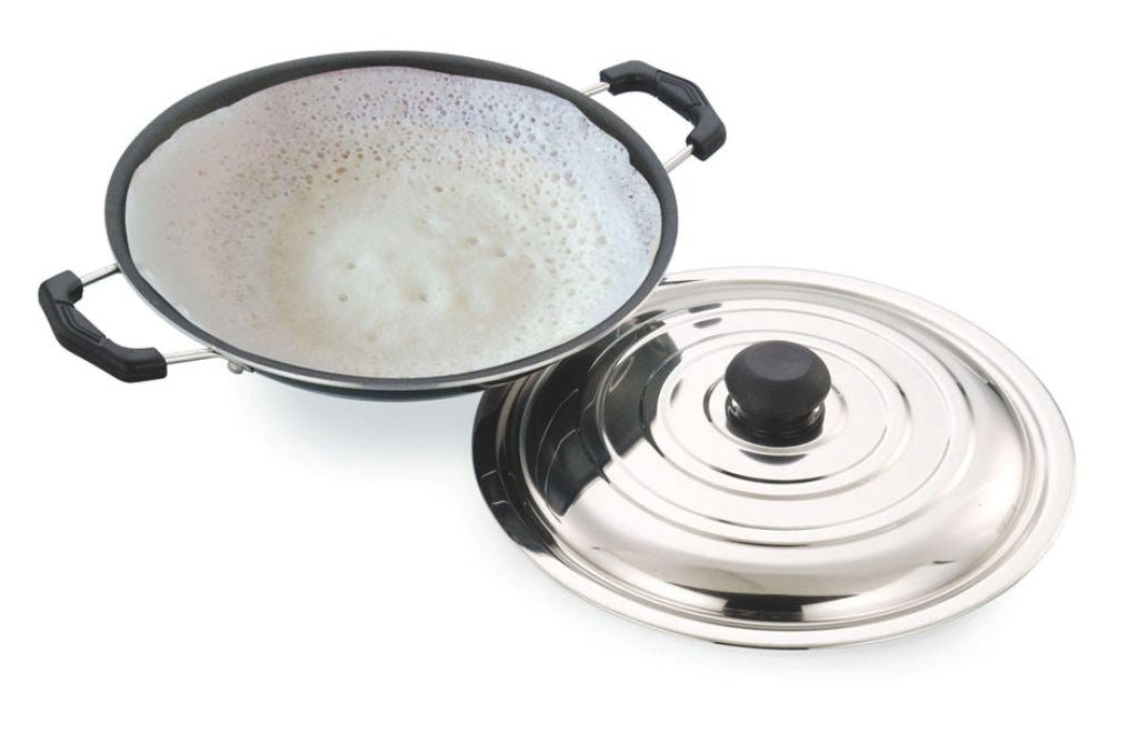 Coconut Appachatty Pan with Lid - Food Grade, Appam Pan with Lid / App ...