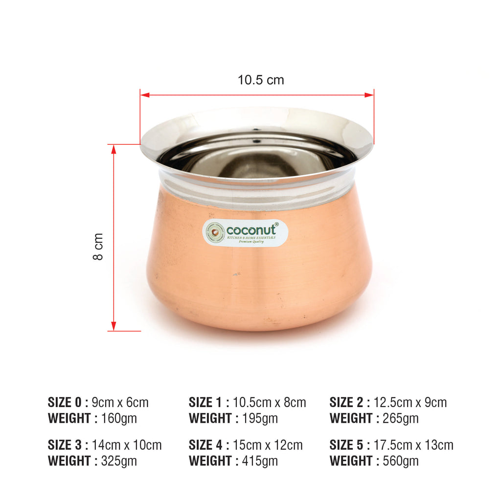 Coconut Stainless Steel Gala FC Copper Handi – Coconut Store