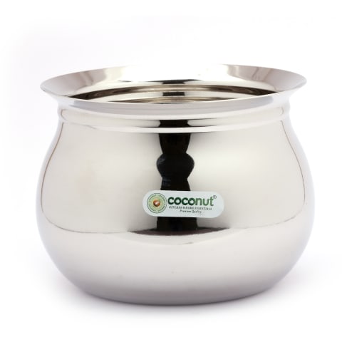Coconut Stainless Steel Kanchi Handi - without Handle & Lid, Cook n Se ...