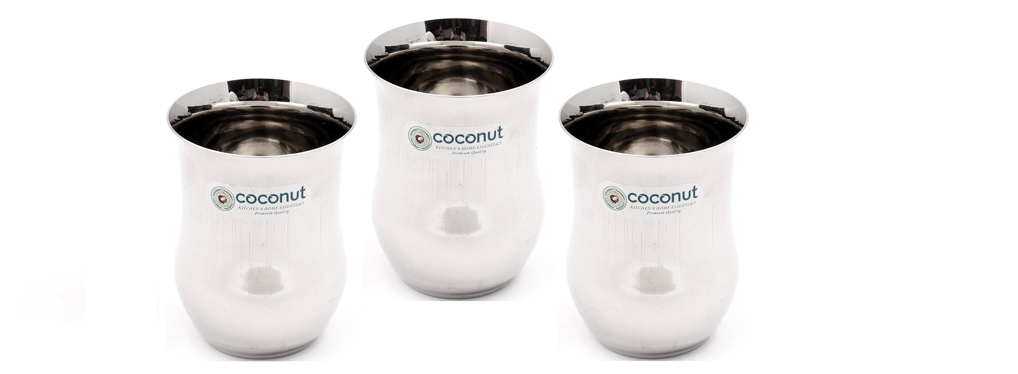 Coconut Water Glass - B14 Plain (Capacity -300ML Glass)(Stainless Stee ...