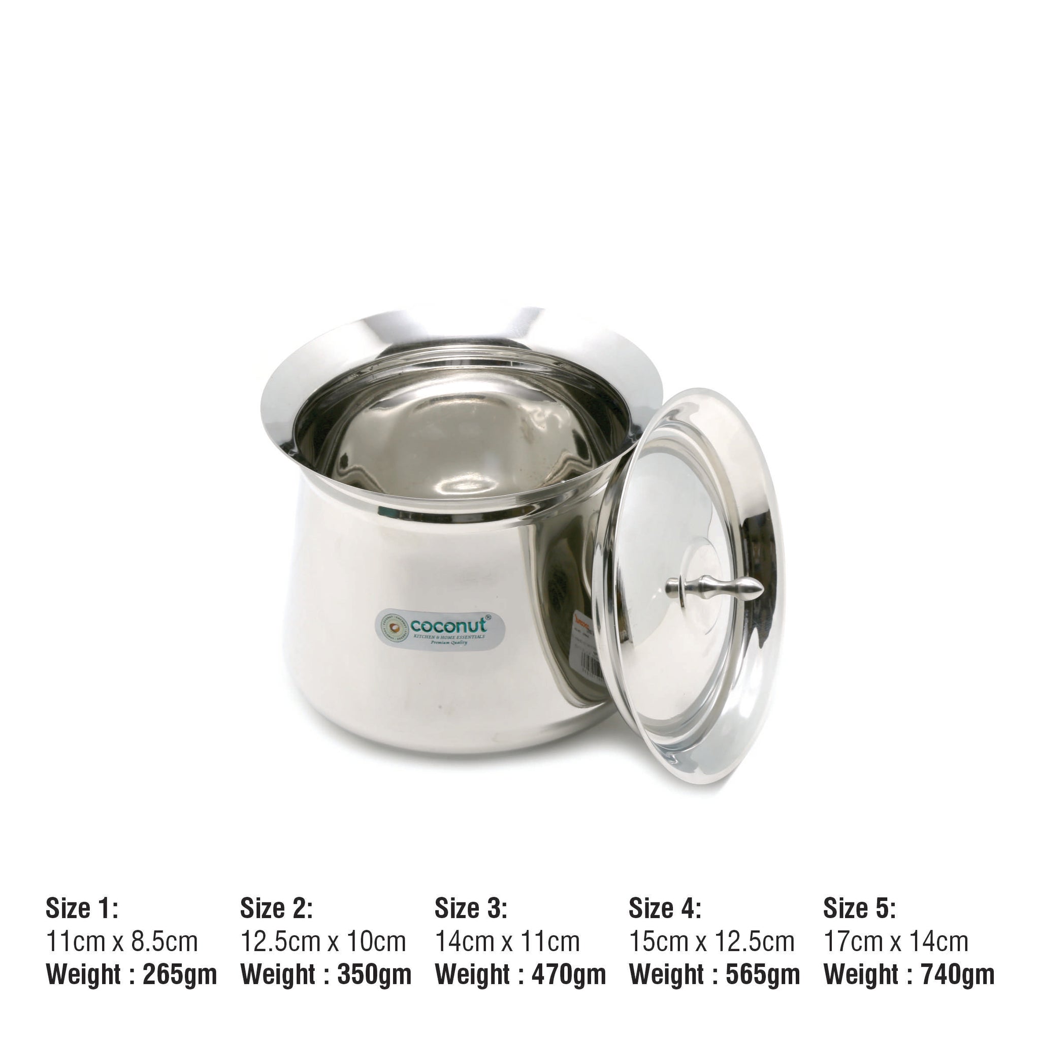 Coconut Stainless Steel Eureka Handi with Lid - Cook n Serve, Handi wi ...