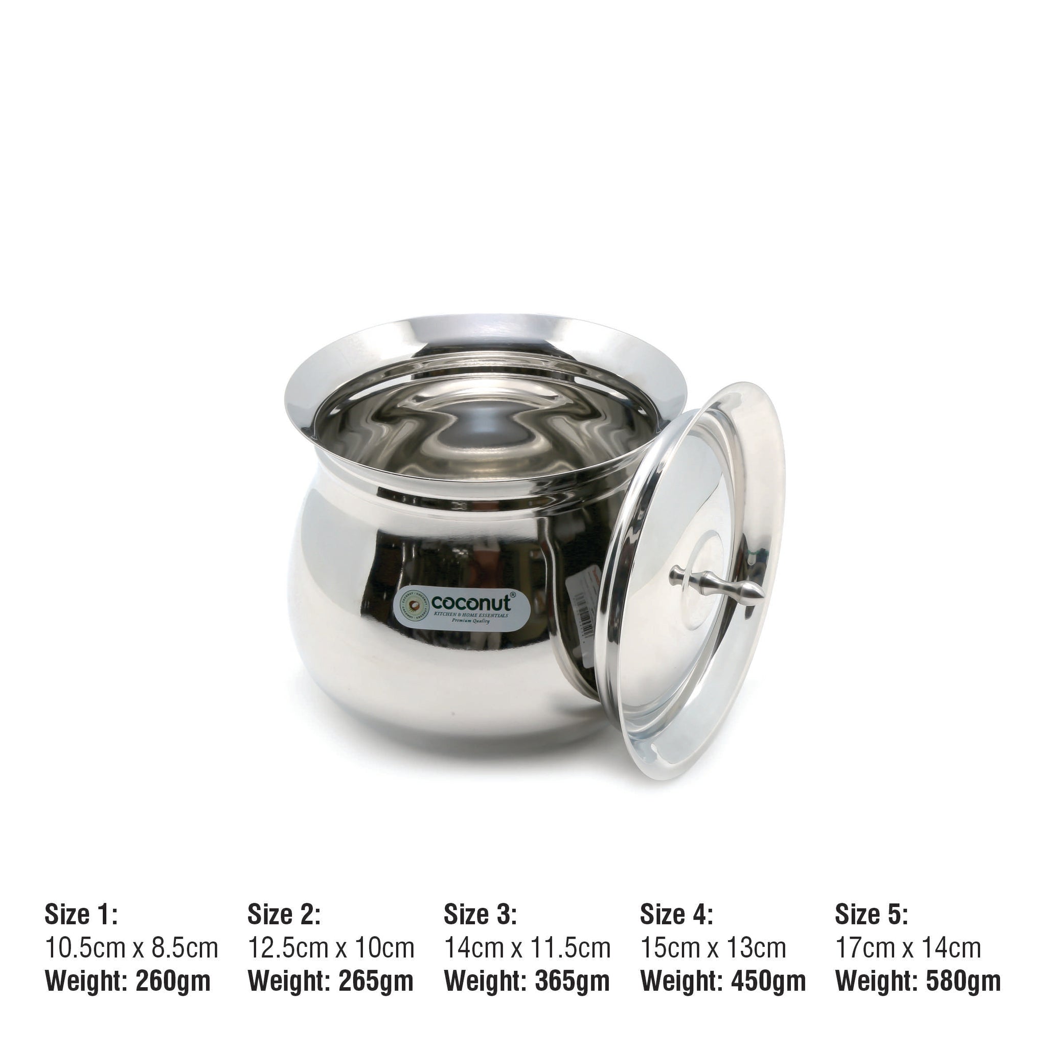 Coconut Stainless Steel Royal Handi with Lid - Cook n Serve, Handi wit ...