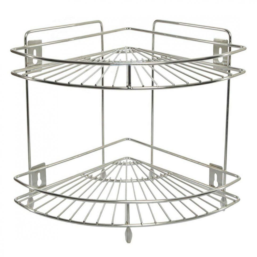 Coconut Stainless Steel - Triangle Corner Rack - 2tier | Multipurpose ...