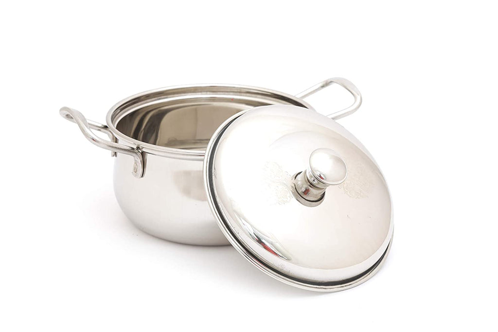 Coconut Stainless Steel Mysore Royal Handi - Cook & Serve Pot, SS Lid ...